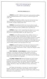 Governor Newsom Issues Executive Order to Support Communities ...