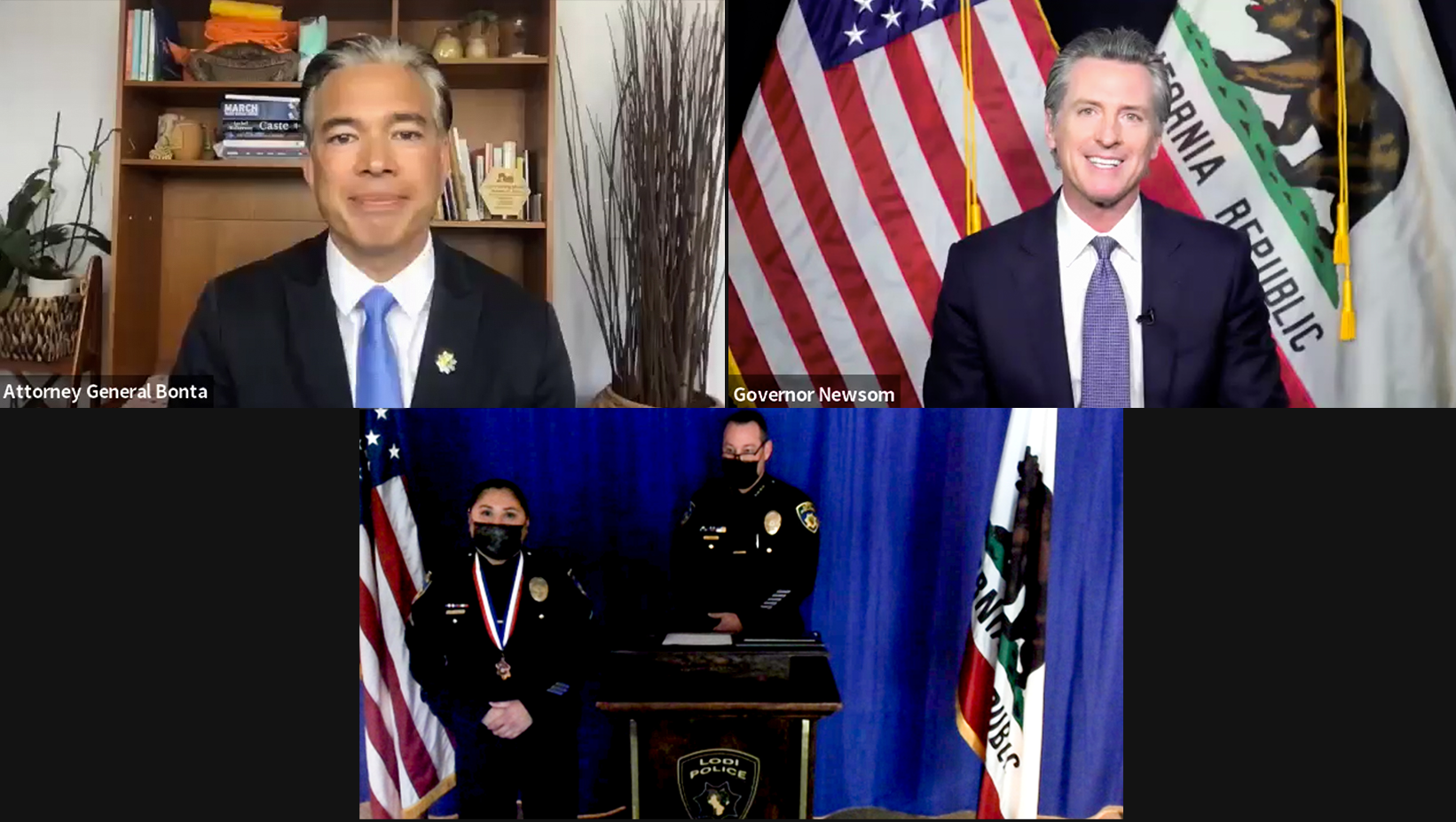 Governor Newsom and Attorney General Bonta Honor Lodi Police Department ...