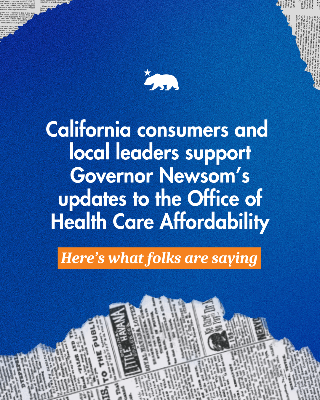 California consumers and local leaders support Governor Newsom’s ...