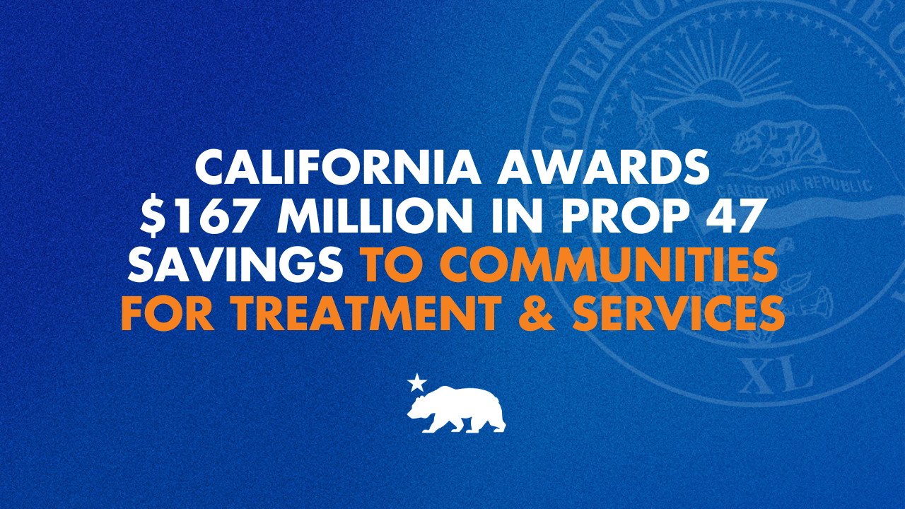 California awards $167 million in Prop 47 savings to communities for ...