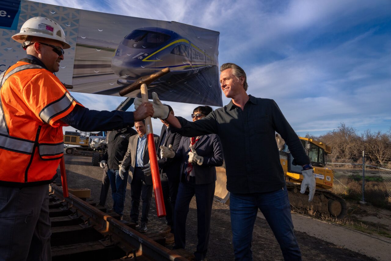 Governor Newsom marks new track-laying phase of high-speed rail with ...
