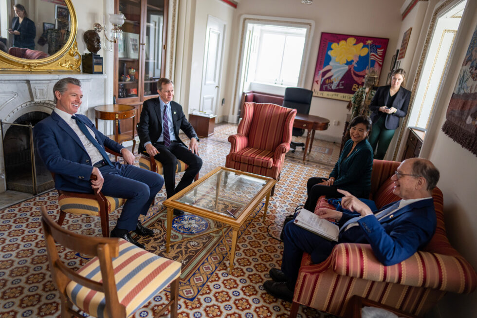 Governor Newsom meets with President Trump and members of Congress from both sides of the aisle ...