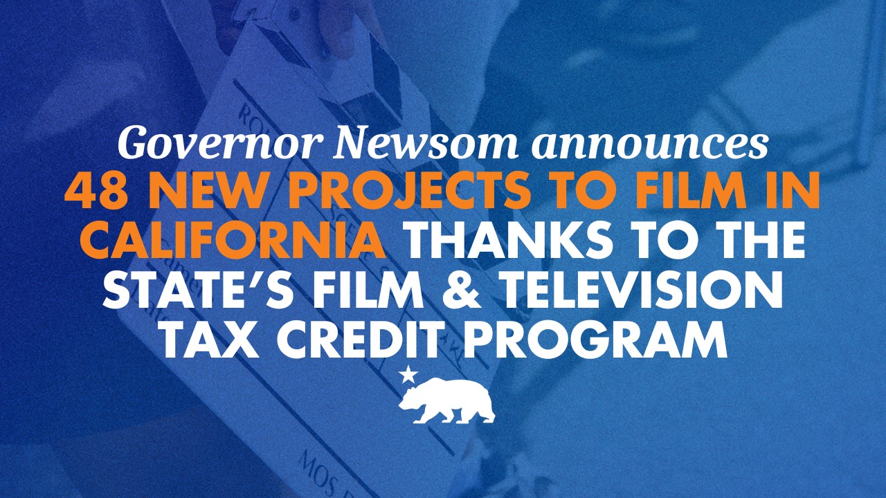 Governor Newsom announces 48 new projects to film in California thanks ...