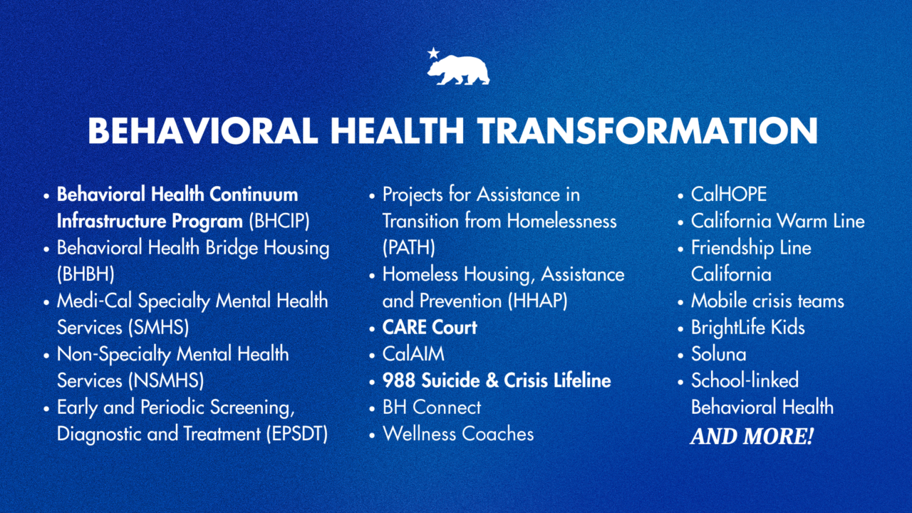 Governor Newsom announces new projects helping expand mental health ...