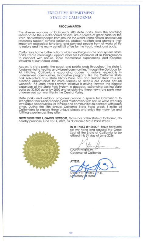 Governor Newsom proclaims California State Parks Week | Governor of ...